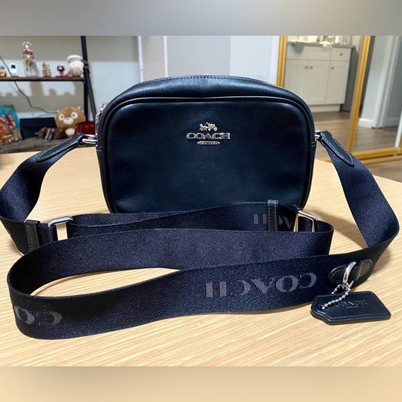 Coach | Bags | Coach Leather Camera Bag Crossbody Black In Classic ...